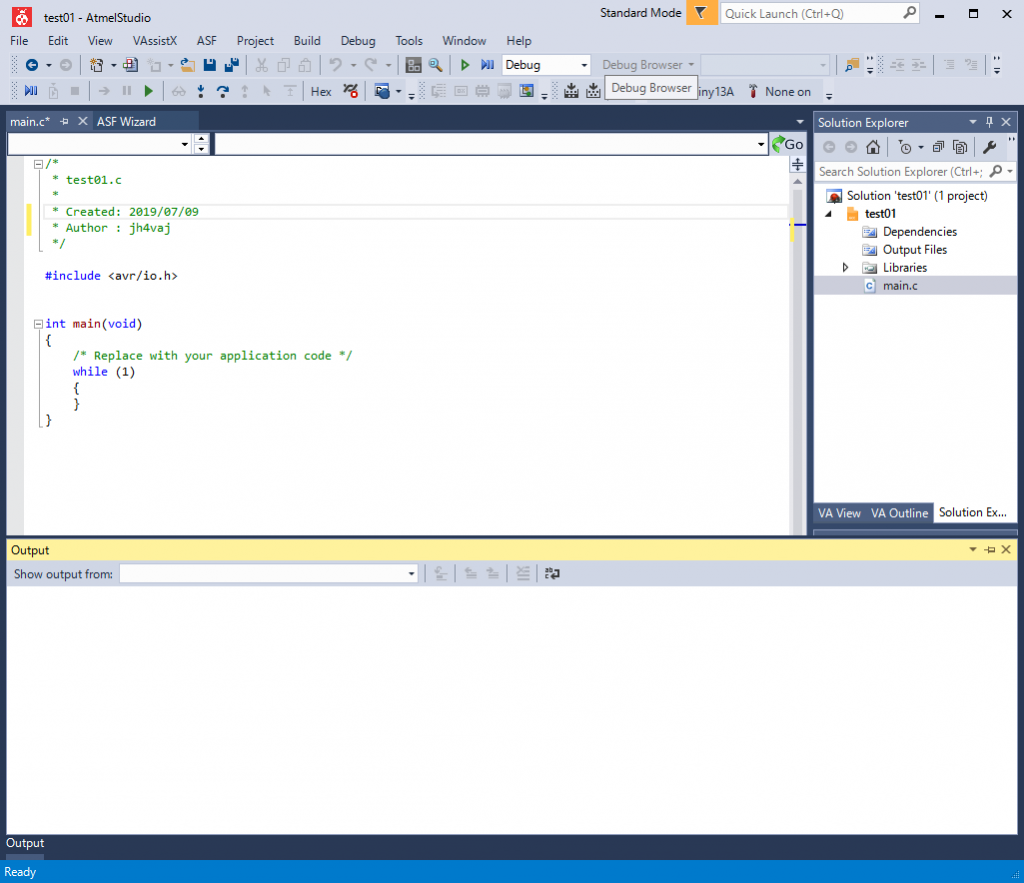 Atmel Studio 7 最初の一歩 ～ hello, world | jh4vaj