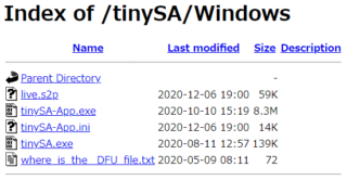 tinySA: PCソフト ～ tinySA-App | jh4vaj