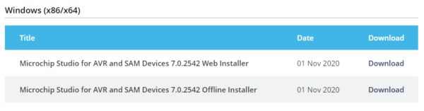 Microchip Studio for AVR® and SAM Devicesをインストール | jh4vaj