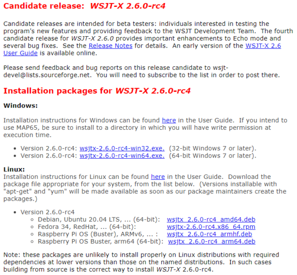 WSJT-X 2.6.0-rc4をインストールしてみた | jh4vaj