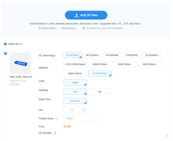 JLCPCBの3Dプリントサービスを使ってみた | jh4vaj