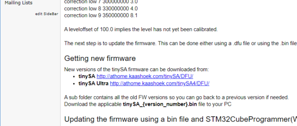 tinySA ULTRAのファームウェアアップデート法 | jh4vaj