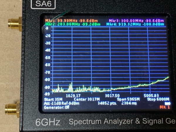 SA6 6GHzスペクトラムアナライザ（TG内蔵）を試用 | jh4vaj