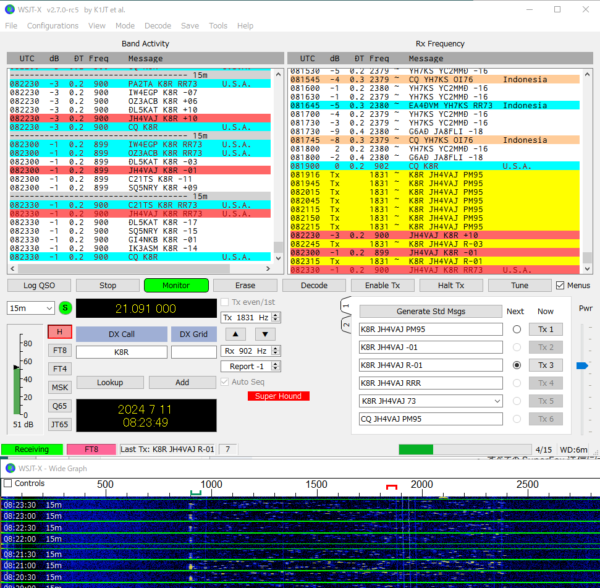 WSJT-X FT8 Super Fox / Hound でQSO | jh4vaj