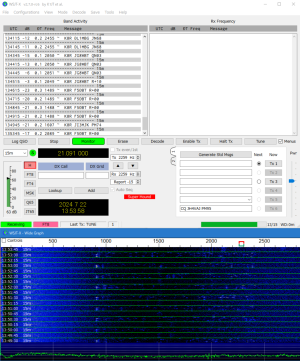 WSJT-X 2.7.0-rc6、SuperFoxがデコードできない？→ 解決（問題はリグのfズレ） | jh4vaj